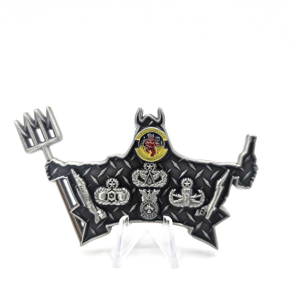 3.5" Kunsan AB 8 CES Red Devil Coin – Roll Call Coins