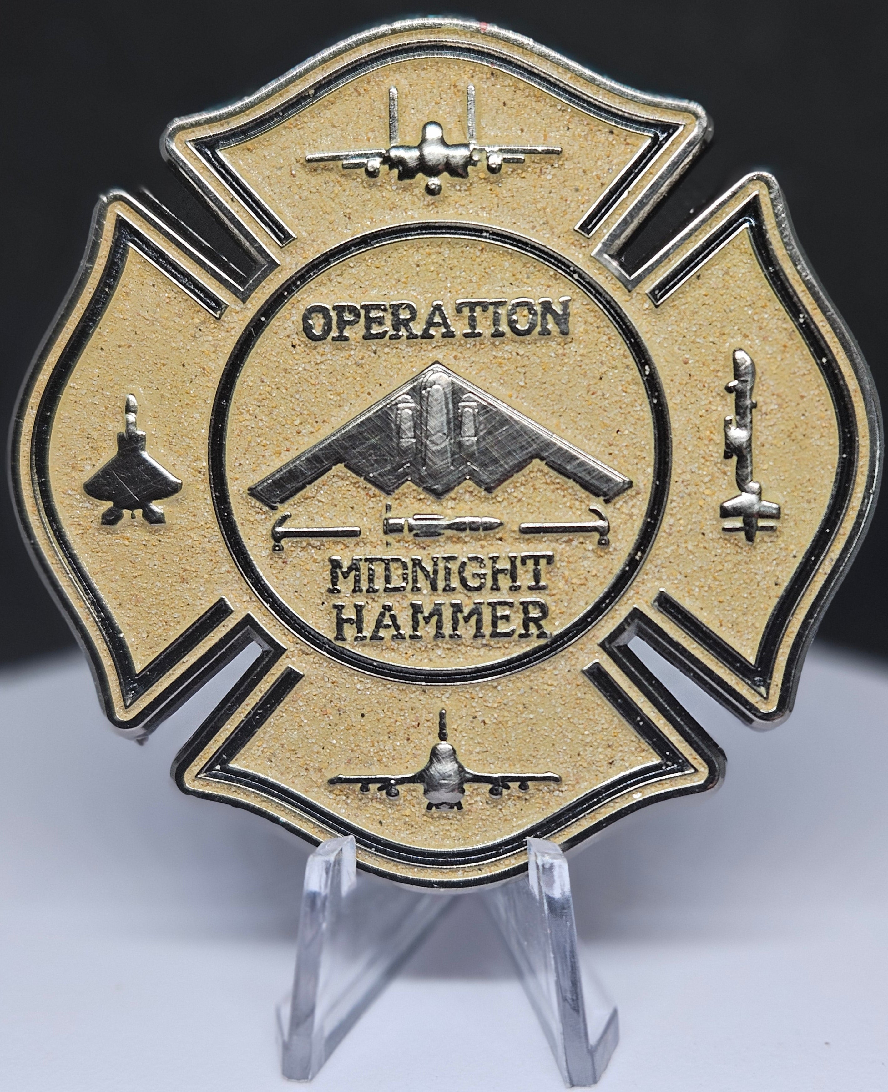 332 AEW Fire Crash Rescue Redtails MIDNIGHT HAMMER – Roll Call Coins